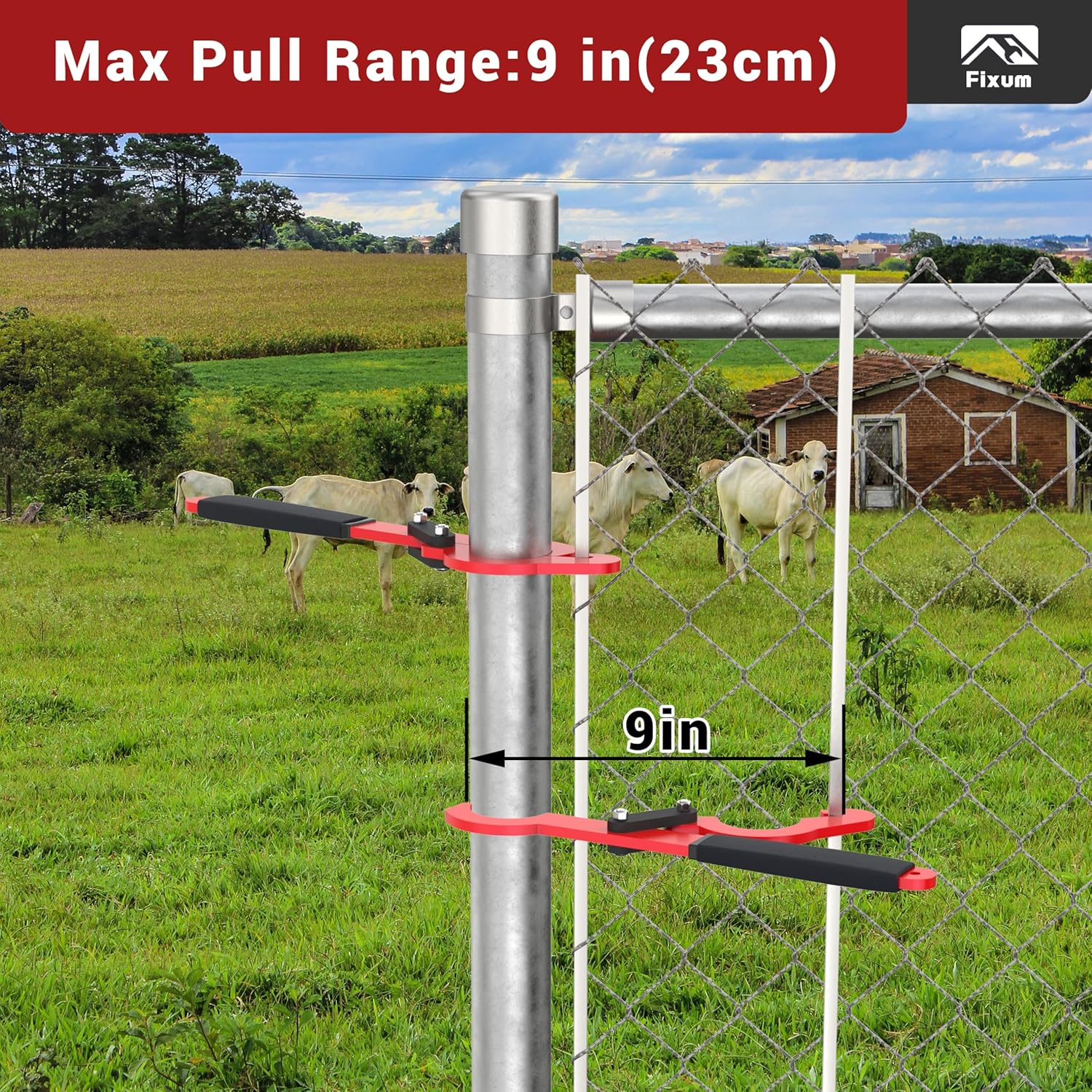 Chain Link Fence Stretcher Tool, Fits 2-3/8" OD Posts, Wire Puller ...