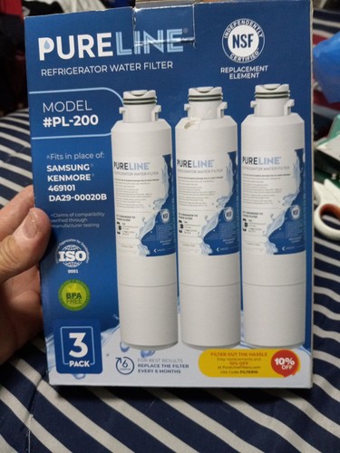 3 PACK Pureline Refrigerator Water Filters PL-200 New! | eBay