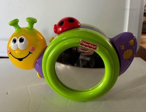 Fisher Price Go Baby Go 1-2-3 Crawl Along With Me Musical Snail Mirror ...