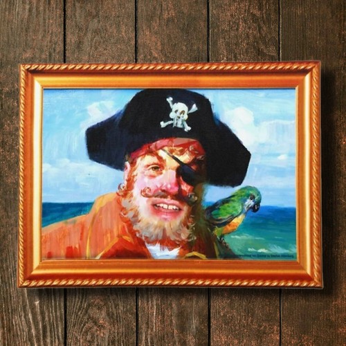 Spongebob Squarepants Painty The Pirate Patchy Painting Wall Art ...