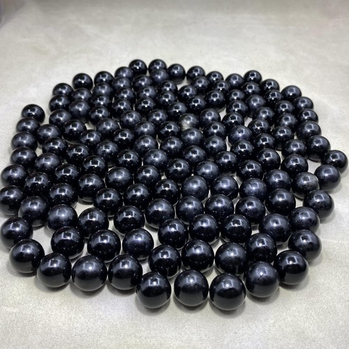 10pcs Natural Obsidian Ball Quartz Crystal Sphere Reiki Healing 14mm ...