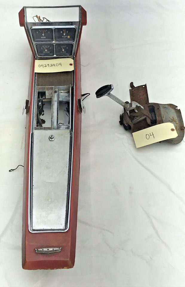 1966-67 Chevy Impala Console, Gauges & Shifter Top Shift Plate Manifold ...