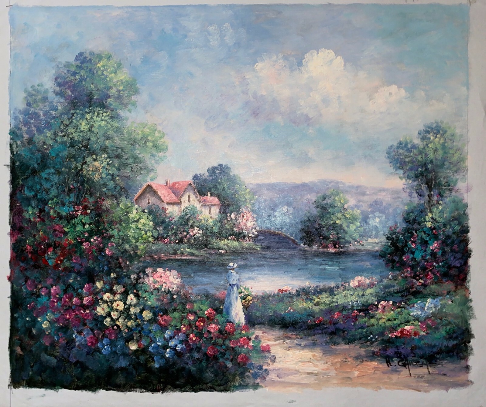 The Flowers Gather by H. Gailey - Original Oil | eBay