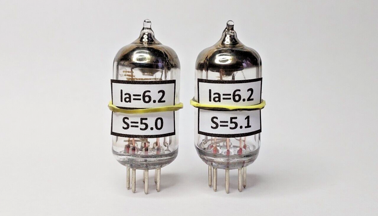 6J1P-EV / 6J1 / EF95 MATCHED PAIR (2pcs) TUBES / VALVES / RÖHRE NEW NOS ...