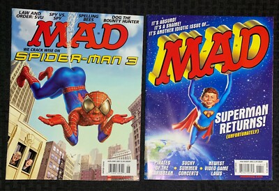 2006 2007 MAD Magazine #468 & 478 FVF/FN+ Spider-Man 3 / Superman LOT ...