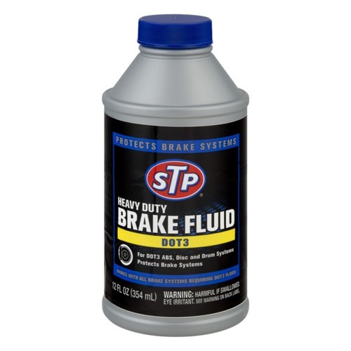STP Heavy Duty Auto Brake Fluid DOT3 Oil Car Truck ABS DISC DRUM 12 OZ ...