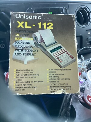 Vintage! Unisonic XL-112 Calculator with Case & Instructions Untested ...