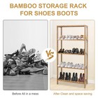 5-Tier Bamboo Rack Multifunctional Storage Shelf Display Stand Plant ...