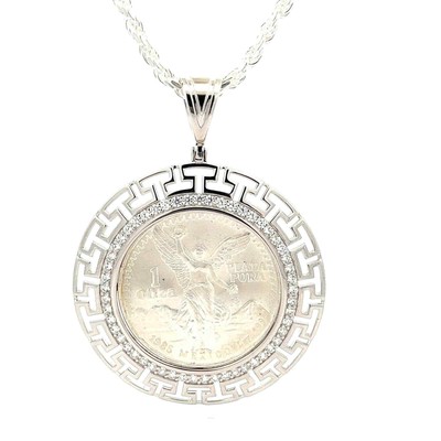 Centenario Pendant with Rope Chain Sterling Silver .925 NEW | eBay
