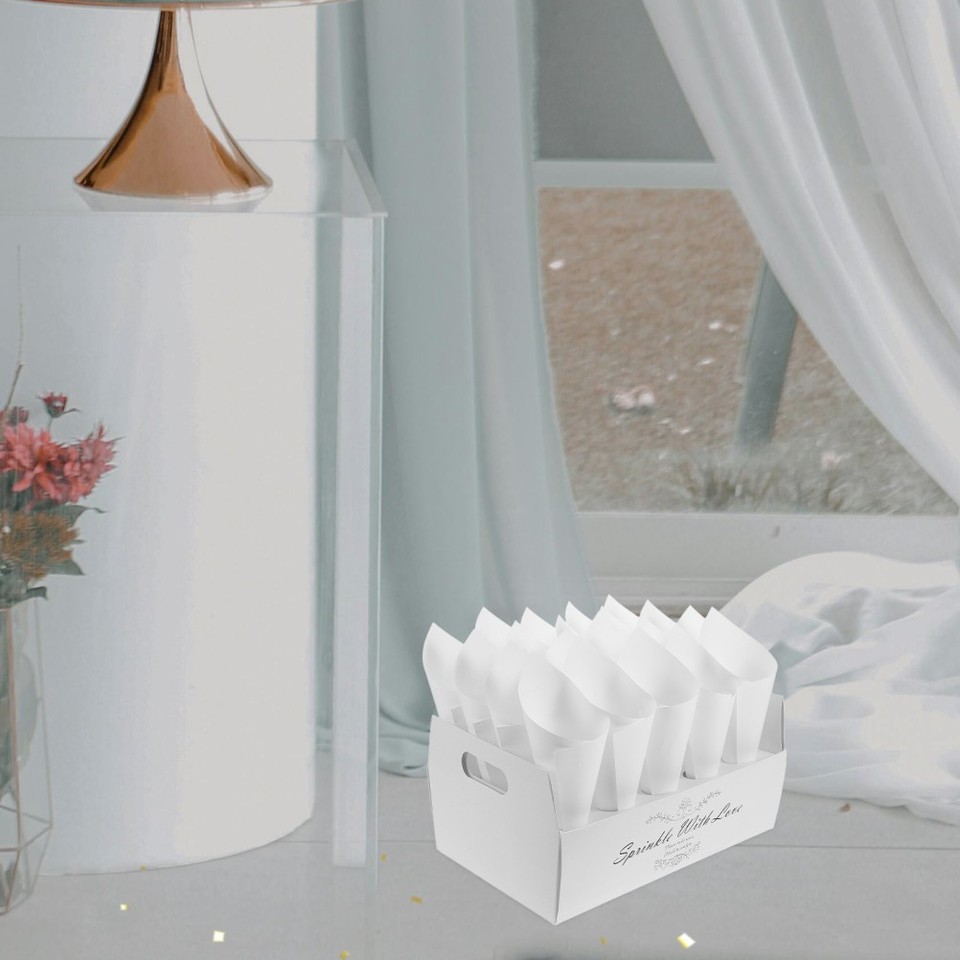 Wedding Paper Cones Holder Flower Bouquet Confetti Petal for Party ...