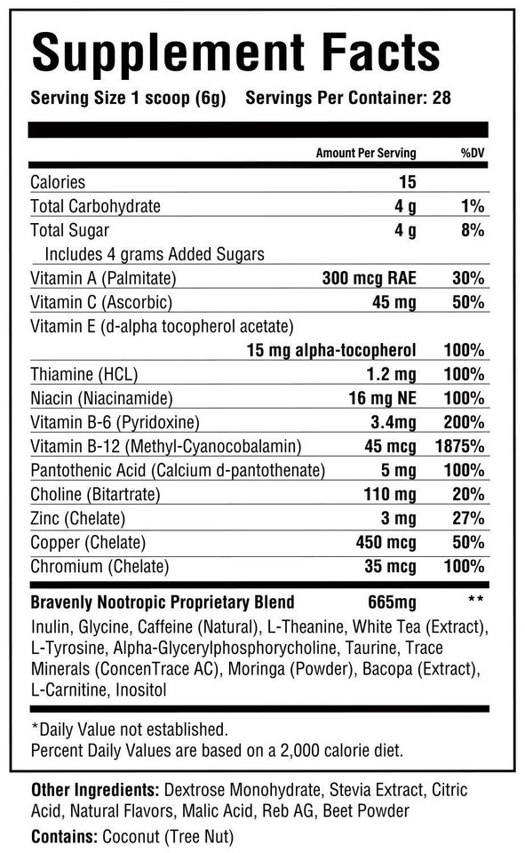 Bravenly Global Rush Energy Drink Tropical Strawberry 28 Servings ...