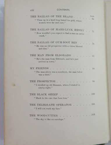 Ballads of a Cheechako Robert W Service 1st Canadian Edition 1909 HC ...