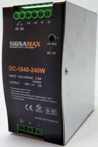 Signamax DC-1848-240W Industrial Power Supply SMXDC1848240W 240W 48V 5A ...