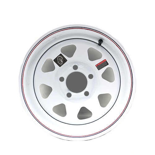14" x 5.5 White Spoke Trailer Wheel (5 on 4.5" Bolt Circle) | eBay