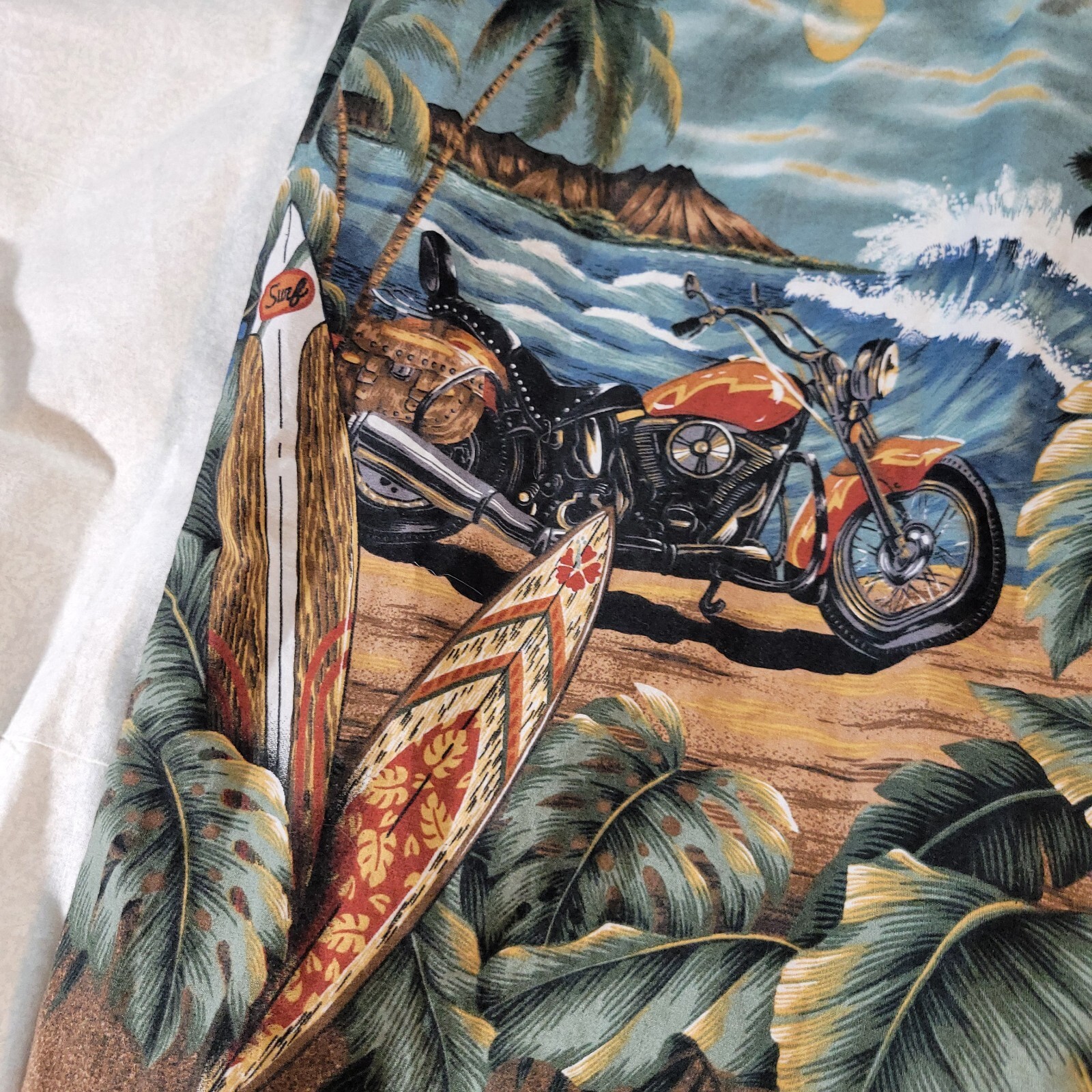 KY's Hawaiian Aloha Shirt Mens XL Surf Motorcycle Biker Button Up Short ...