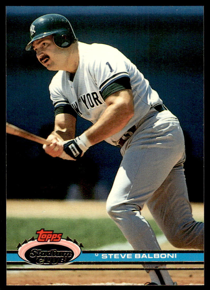 1991 Stadium Club #134 Steve Balboni New York Yankees Baseball | eBay