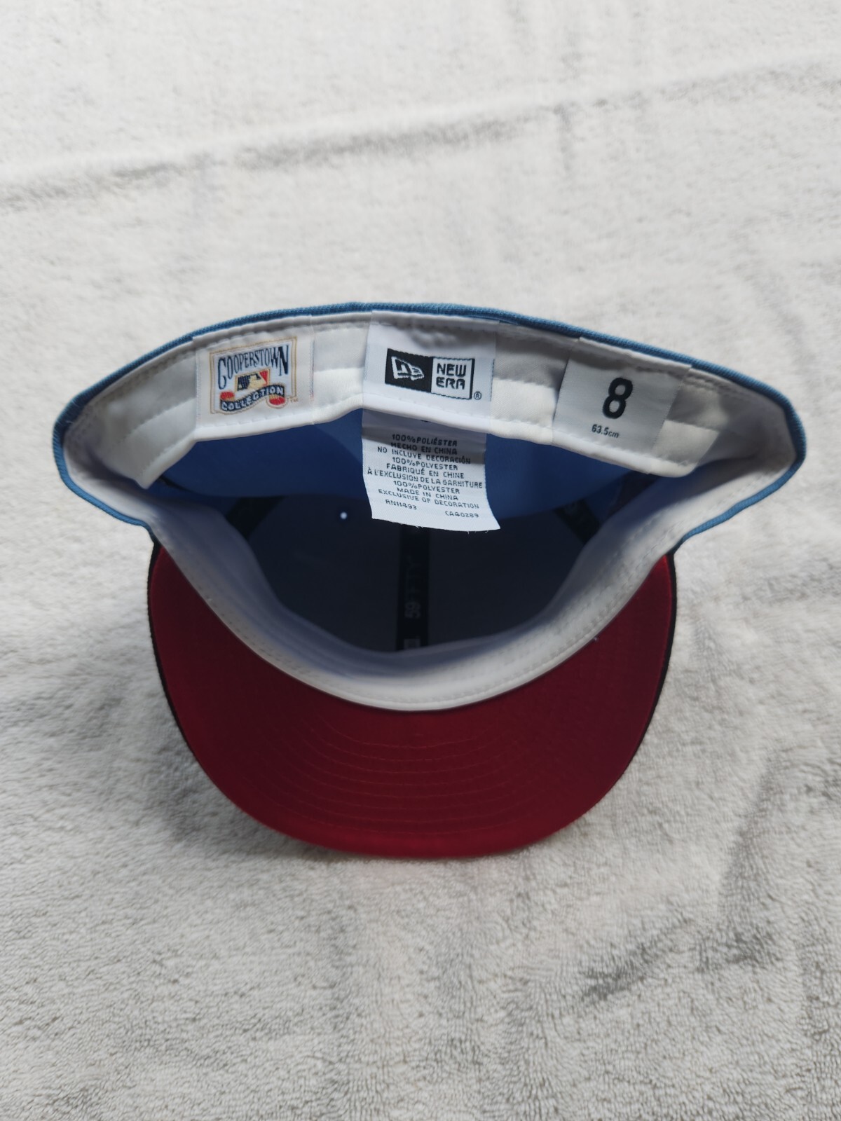 YANKEES|New Era 59Fifty Cooperstown Collection|Powder Blue/Red|Size 8 ...
