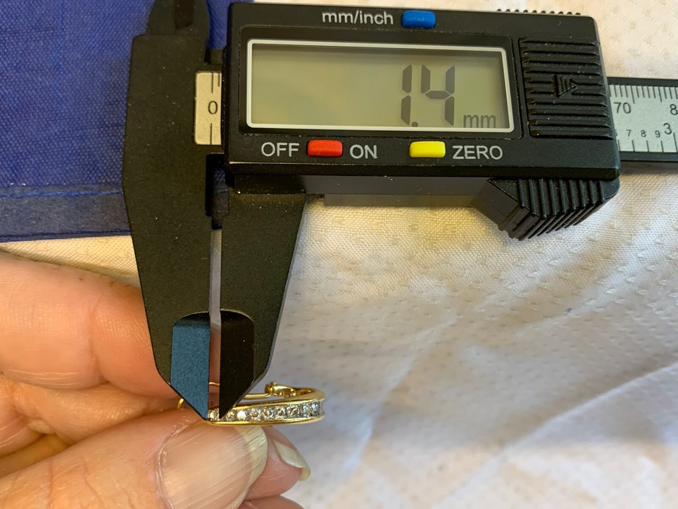 14K Yellow Gold Diamond Earrings 4.82g Fine Jewelry Half Hoop Omega ...