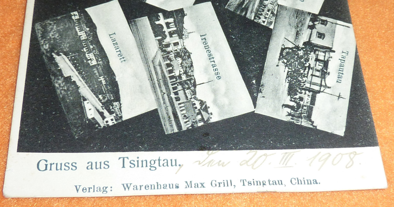 Gruss aus Tsingtau China 10-Bild AK Prinz Heinrich Hotel Lazarett ...