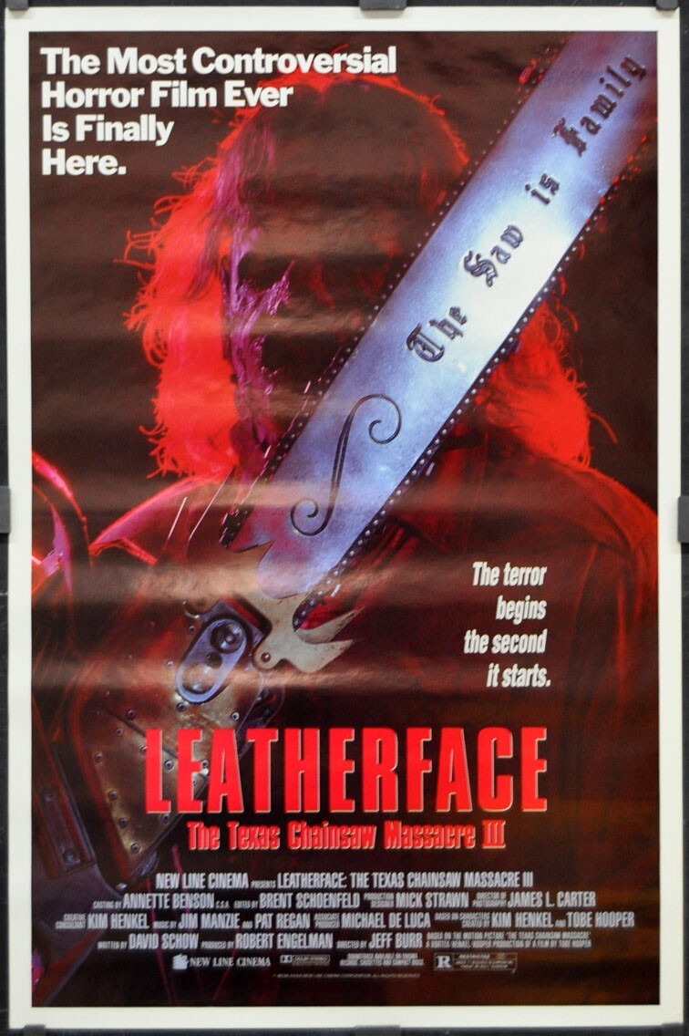 LEATHERFACE: Texas Chainsaw Massacre III 1989 ORIG 27X41 MOVIE POSTER ...