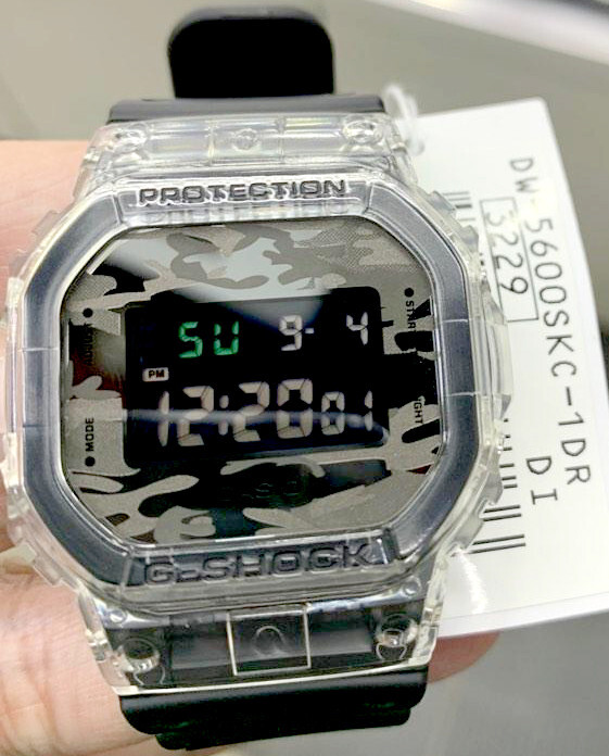 Casio G-Shock Camouflage Dial Translucent Bezel Men's Watch DW-5600SKC ...