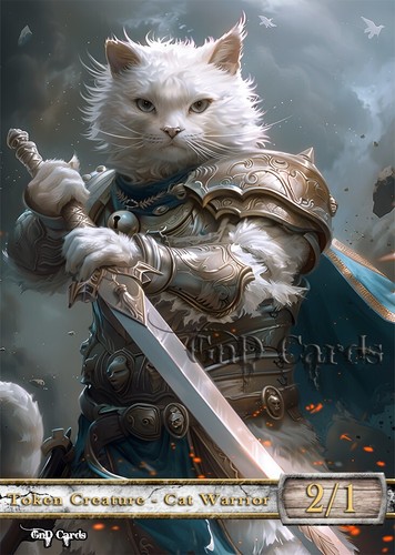 3x Cat Warrior #2 TCG Custom Tokens | eBay