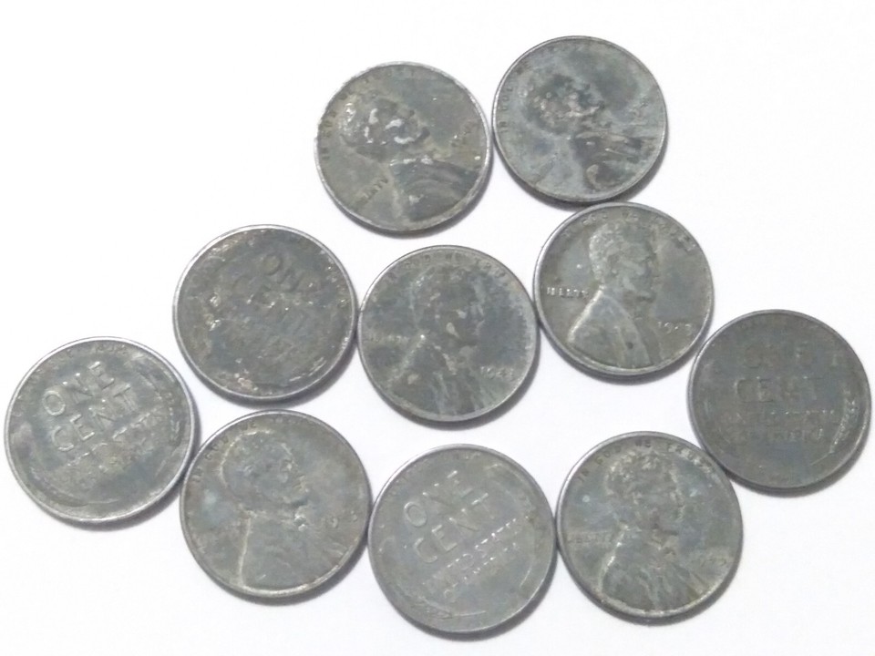 Wheat Pennies, (25) Coins, Half Roll, 1940s-1950s, Circulated Condition ...