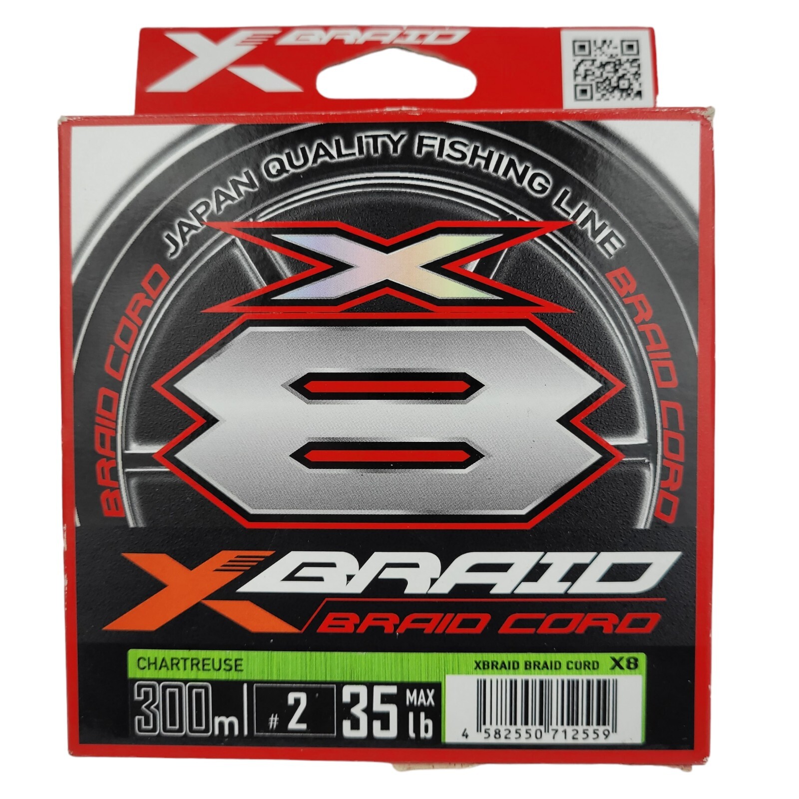 Ygk Xbraid X8 #PE2 300M 35Lb Chartreuse Color Made in Japan Braid ...