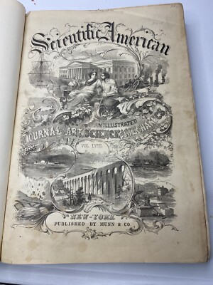 Scientific American Book Illustrated Science & Mechanic Full Year 1888 ...