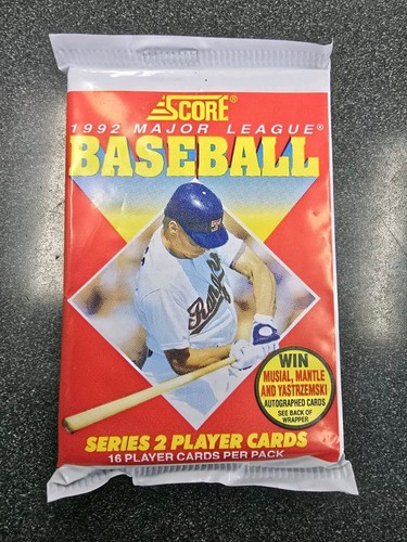 Score 1992 Major League Baseball Series 2 Player Cards Pack Factory ...
