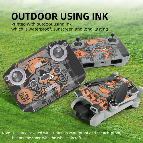 1 Set Drone Decals Tear Without Leaving Glue Flat Precise Cutout Remote ...