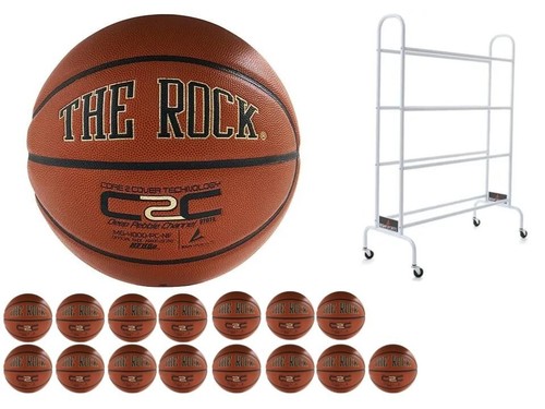 High School Basketball Bundle with 16 The Rock C2C NFHS Basketballs and ...