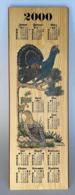 Kalender aus Holz 2000 Auerhahn | eBay.de