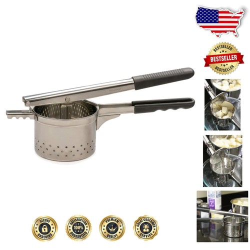 Jumbo Potato Ricer - Extra Large Stainless Steel Tool for Fluffy Mashed ...