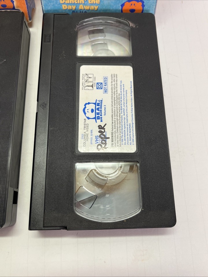 VTG Bear In the Big Blue House VHS Lot Jim Henson Movies Puppets Tested ...