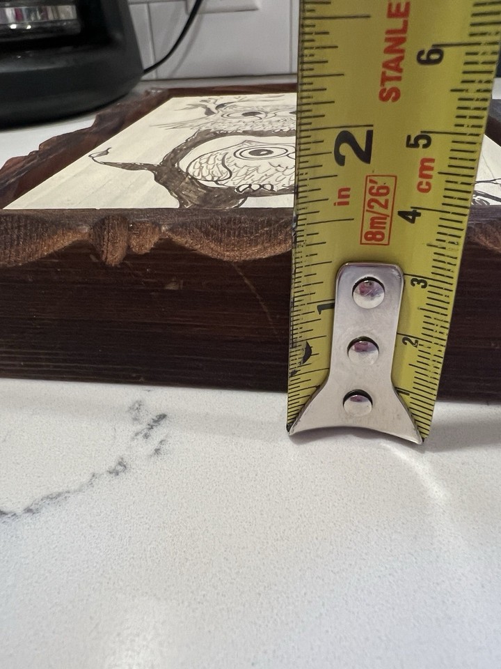 Vintage Pyrography Wood Burning Screech Owl Framed Art 7.5”x 5.5” | eBay