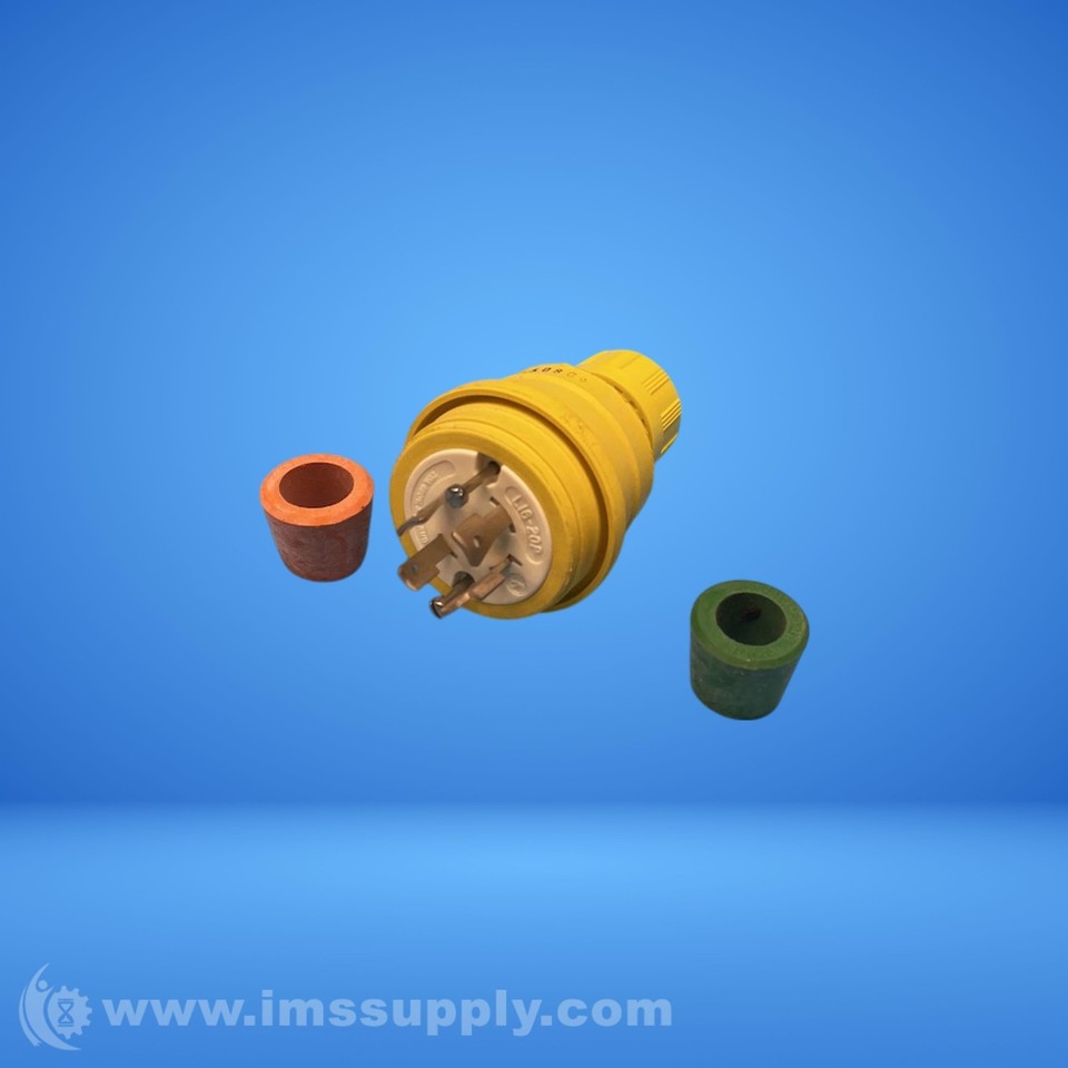 Woodhead 26W76 3 Pole 4 Wire Yellow Locking Plug FNOB | eBay