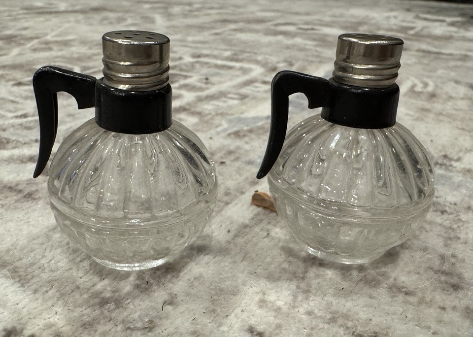 Vintage Crystal W/base Table Condiments Set, Pyrex Coffee Pot Set ...