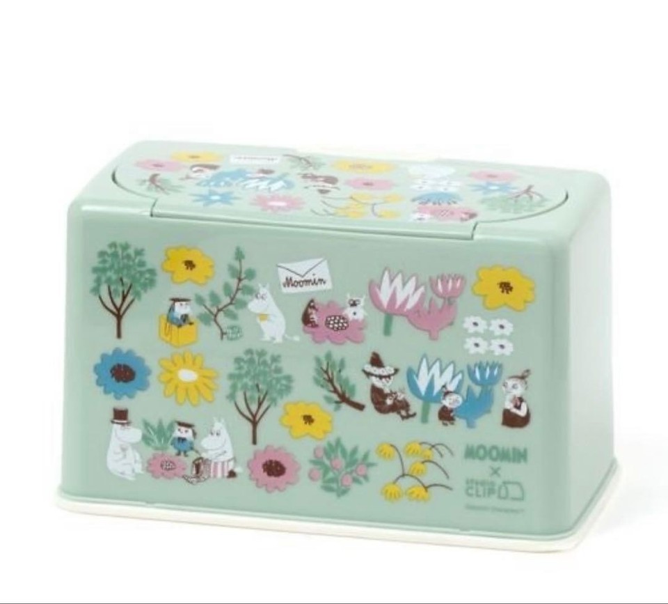 Moomin Studio Clip Mask Stocker ungeöffnete Box 60 Masken Kapazität Neu ...