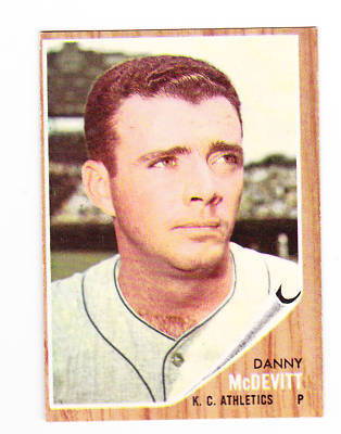 40% OFF 1962 Topps #493 Danny McDevitt - Philadelphia Athletics ...