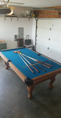 Olhausen 8' Oak Pool Table W/Accu-Fast Cushions | eBay