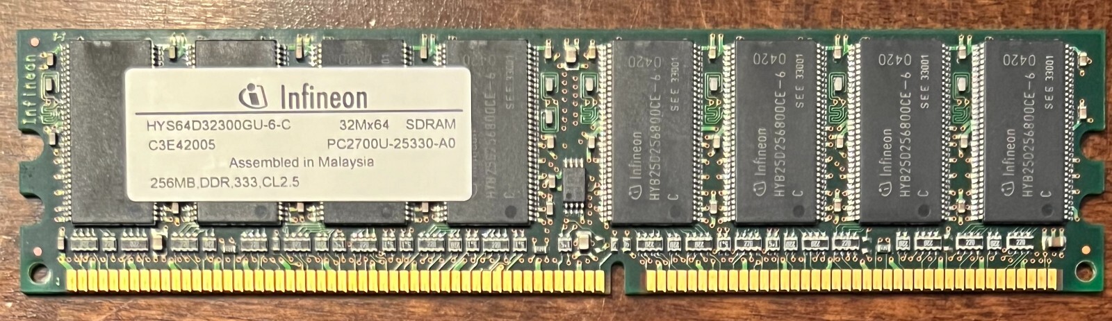 Infineon RAM PC2700 256MB DDR 333 Desktop Computer Memory | eBay