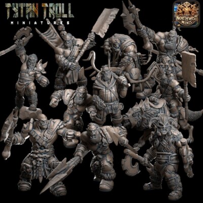 Tytantroll Miniatures - Orc Horde Bundle (10 Minis) - D&D - Bases ...