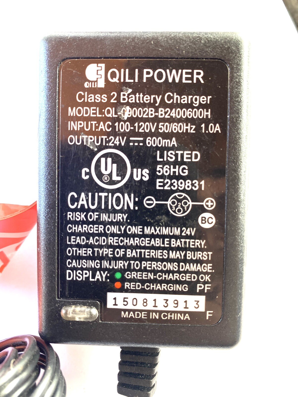 Razor Scooter Qili Power Supply Battery Charger Ql-08014-b1201500h 12v ...