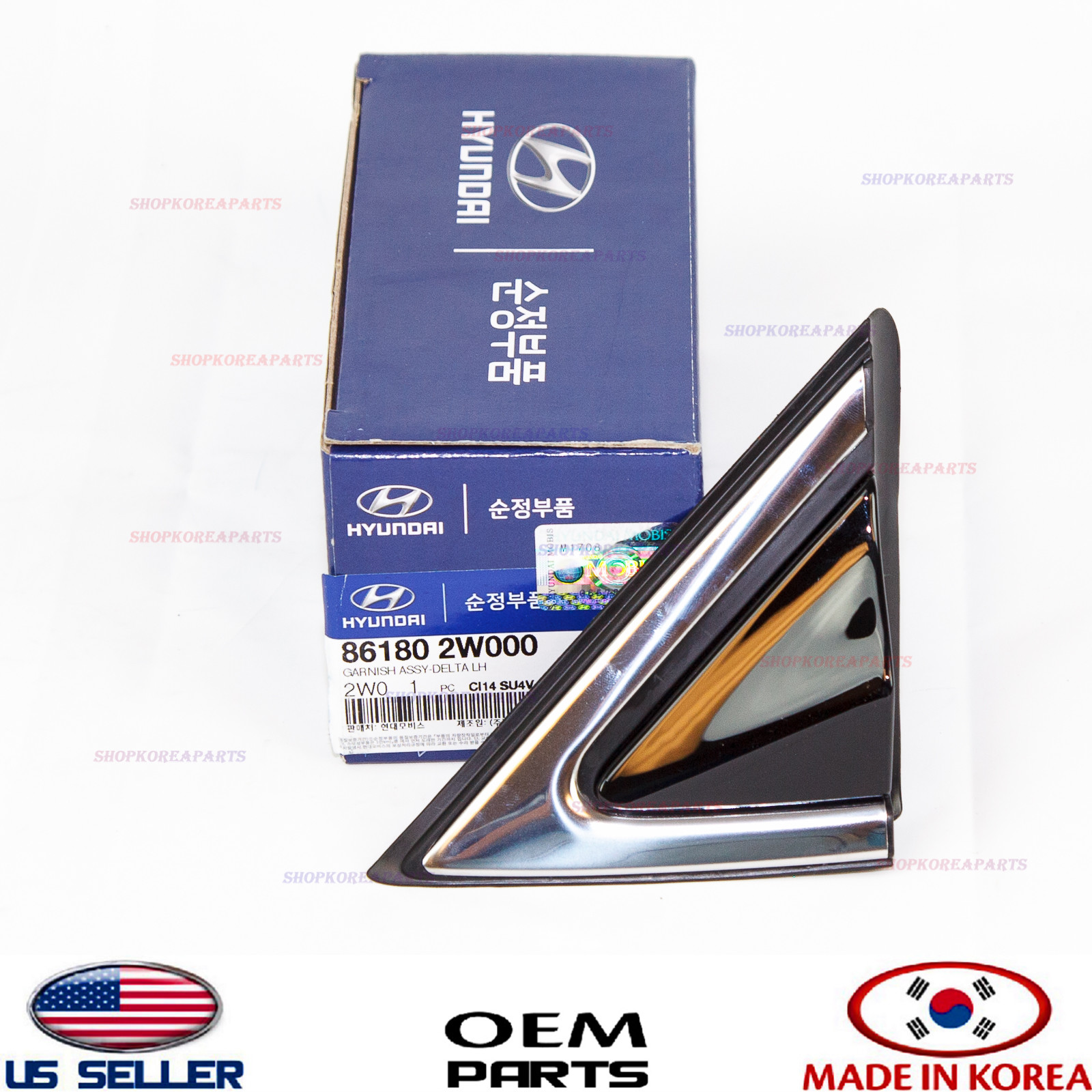 Genuine Fender Pillar Molding Corner Trim Driver Side OEM Santa Fe 2013 ...