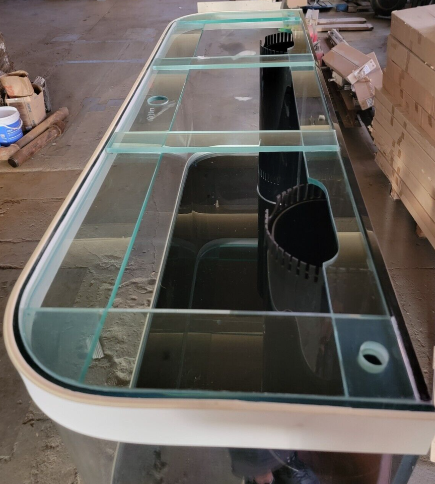 Bayview Glass 200 Gallon Seamless Panorama Reef Ready Aquarium Overflow ...
