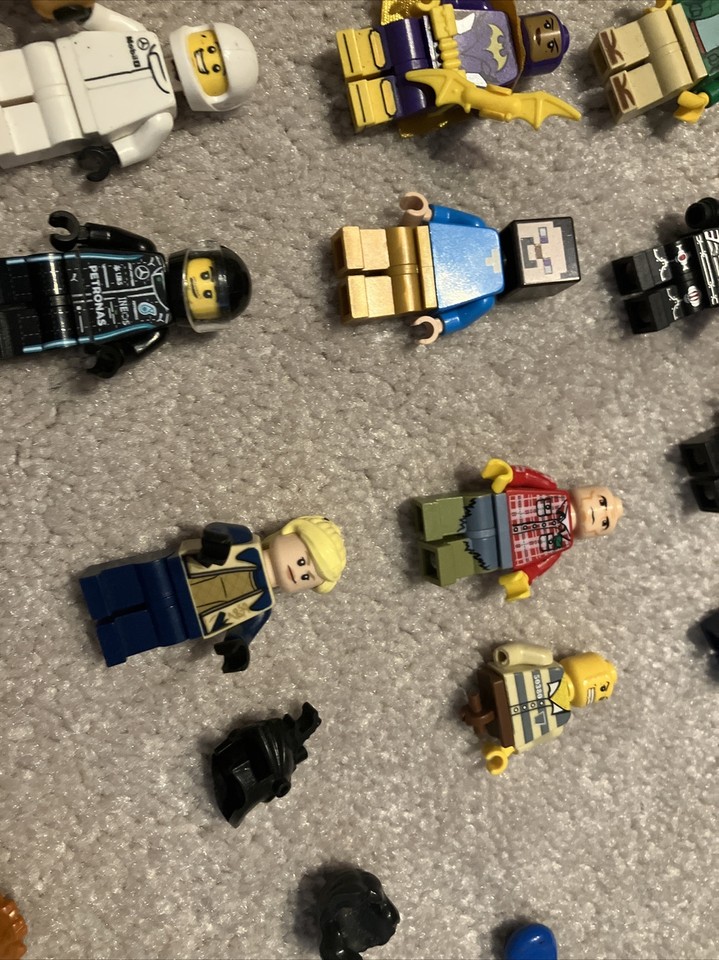 Lot Of 40 Lego Minifigures Batman Police AMG football Jurassic Soldier ...
