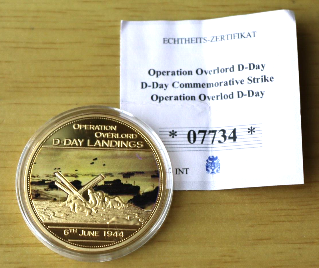WWII 75th Anniversary Operation Overlord D-Day 2014 Gold Plated Proof ...