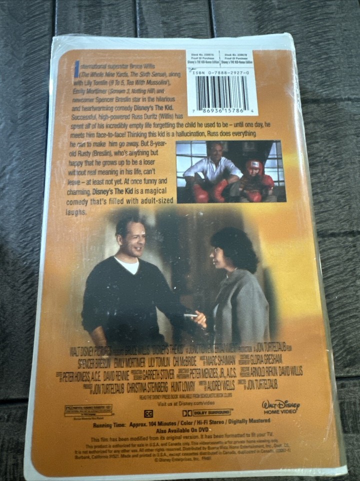 New! Disneys The Kid (VHS, 2001, Exclusive Video Bonus Edition) | eBay