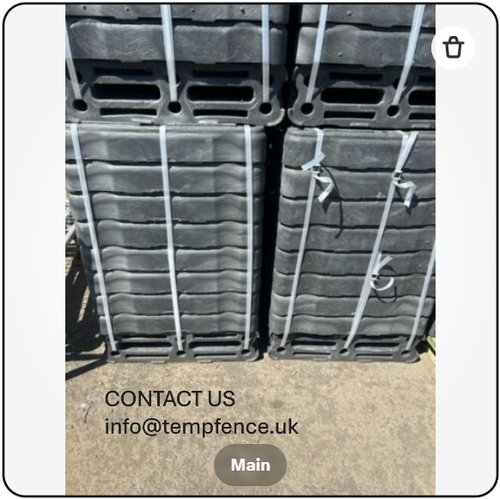 Temporary fencing panel 15kg blocks | eBay UK